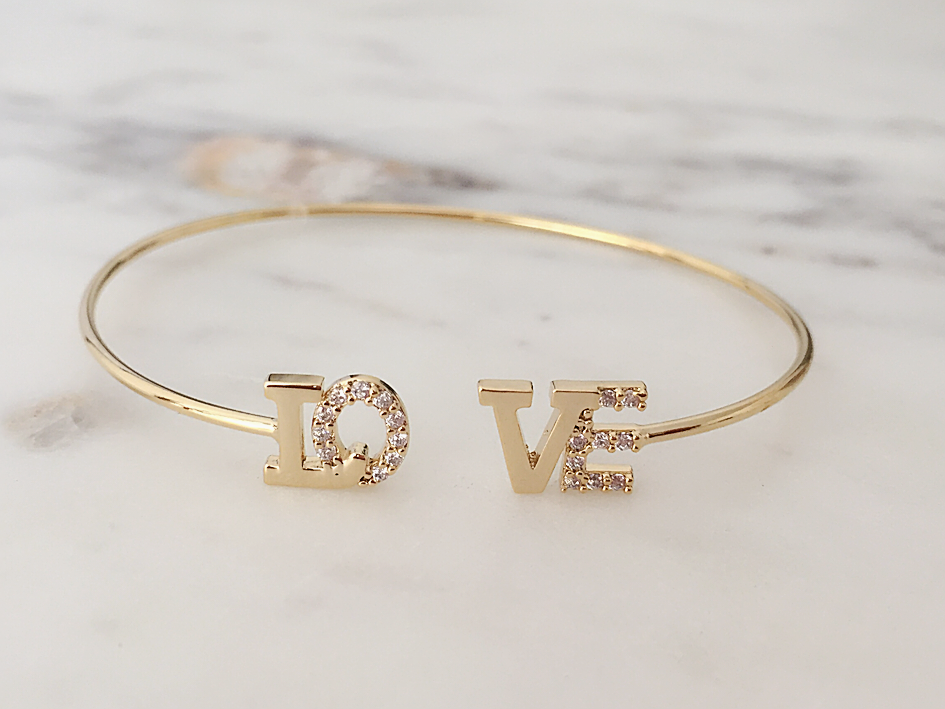 LOVE Crystal Bangle – MAYJUNE